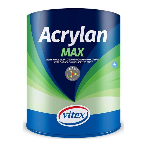 Vitex Acrylan Max Πλαστικό Χρώμα για Εξωτερική Χρήση Λευκό | Καζάντζας ...