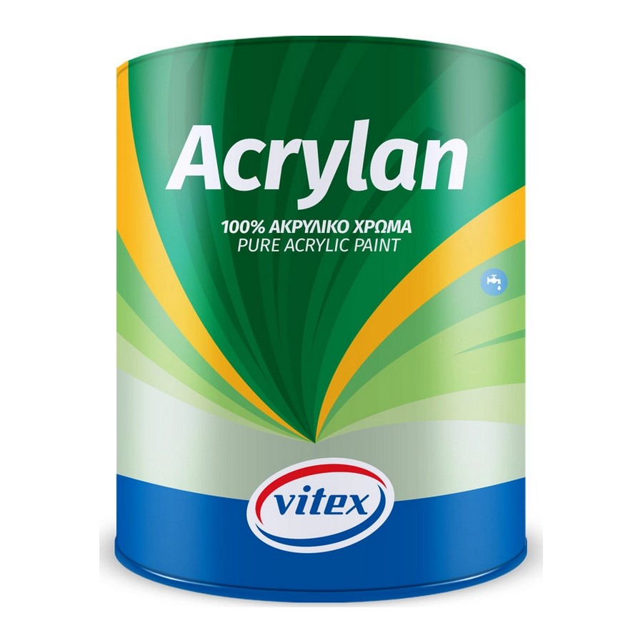 Vitex Acrylan Πλαστικό Χρώμα για Εξωτερική Χρήση Λευκό | Καζάντζας Χρώματα