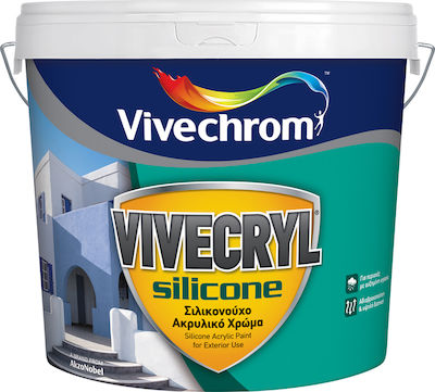 Vivechrom VIVECRYL SILICONE ECO Ακρυλικό Οικολογικό Χρώμα για Εξωτερική ...
